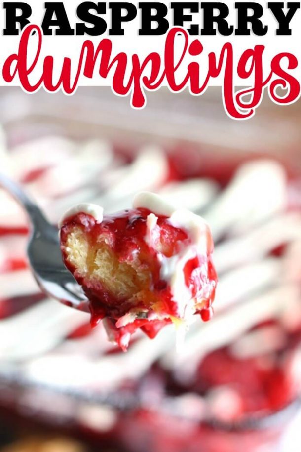 Raspberry Dumplings {2 Ingredients!} - Mama Loves Food