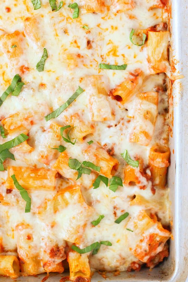 Cheesy Baked Rigatoni - Mama Loves Food
