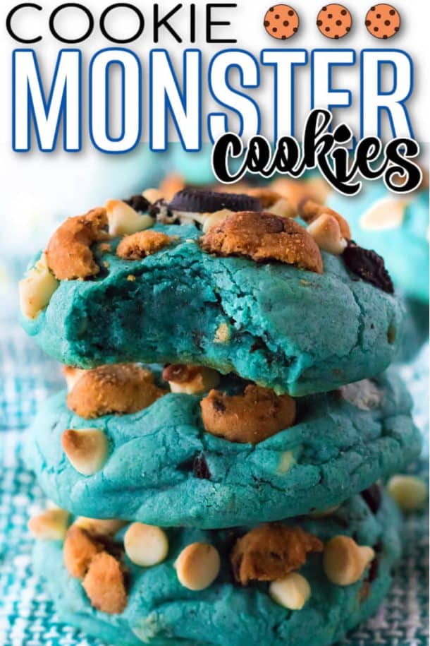 Cookie Monster Cookies - Mama Loves Food