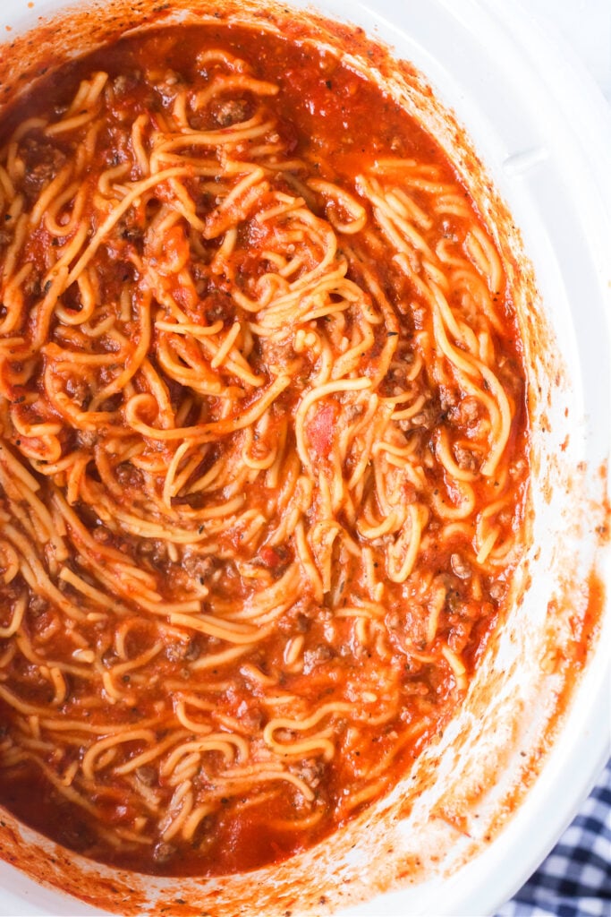 Crock Pot Spaghetti - Mama Loves Food