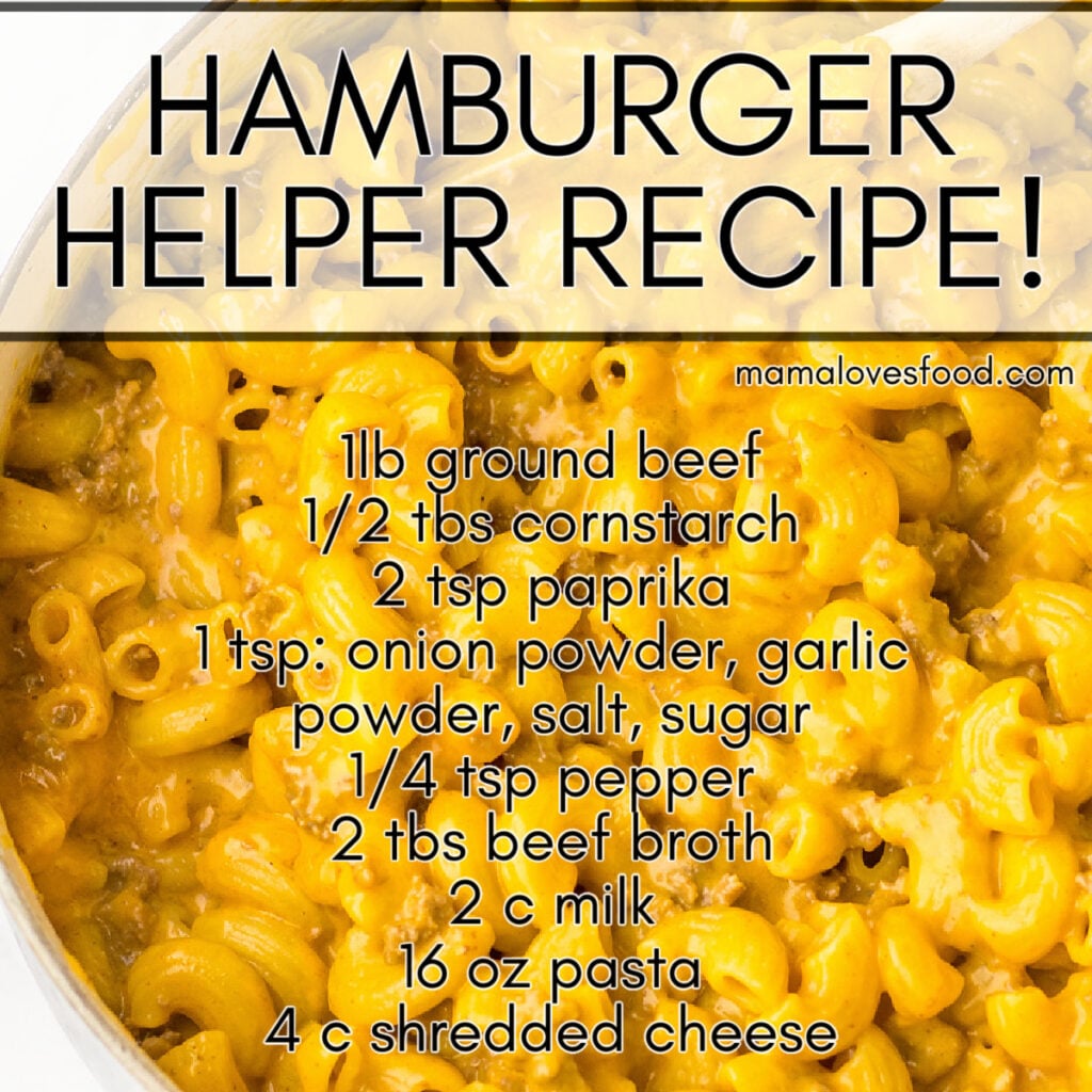 Homemade Hamburger Helper - Mama Loves Food