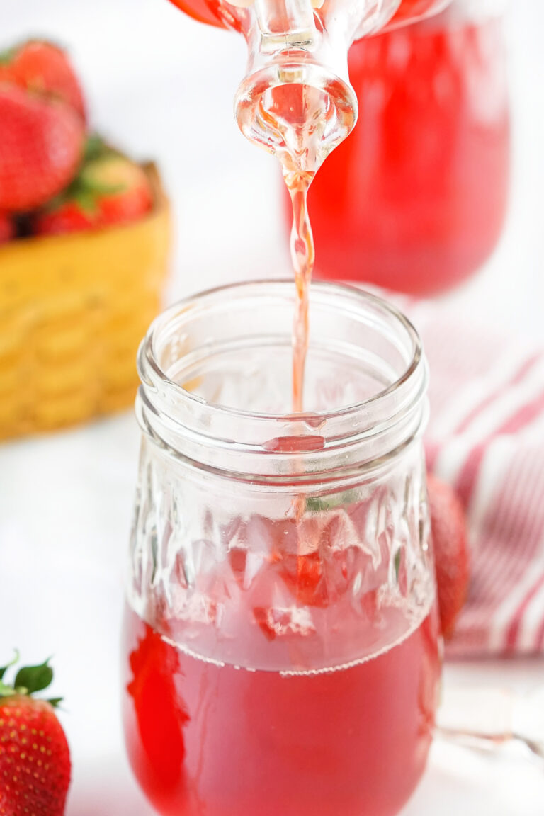 Strawberry Simple Syrup - Mama Loves Food