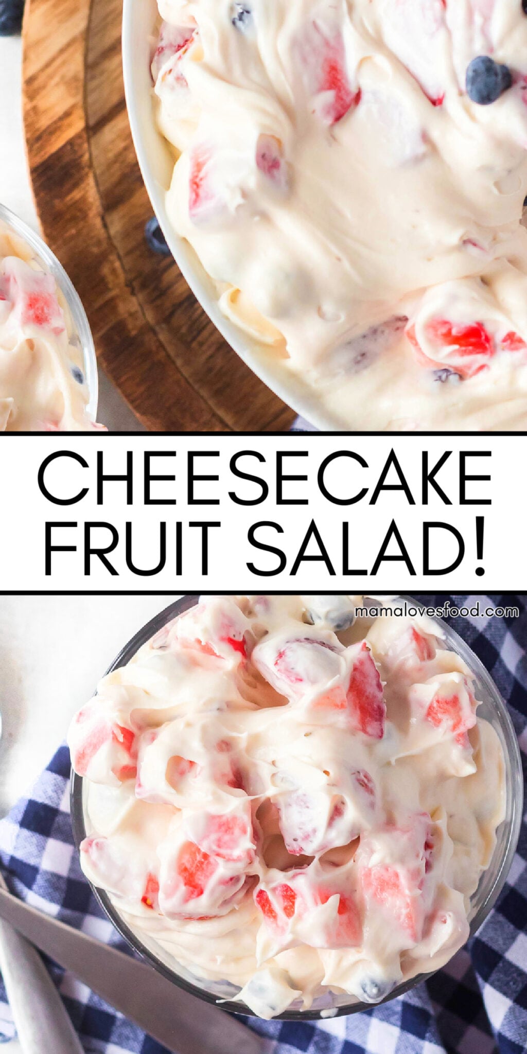 Cheesecake Fruit Salad - Mama Loves Food